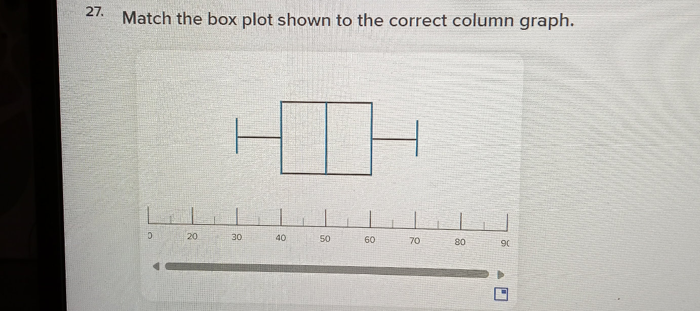 27. Match the box plot shown to the correct | StudyX