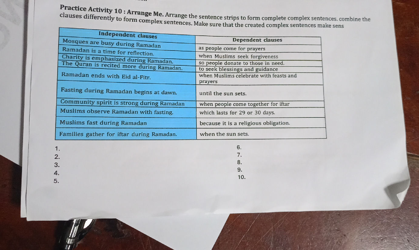 Practice Activity 10: Arrange Me. Arrange | StudyX