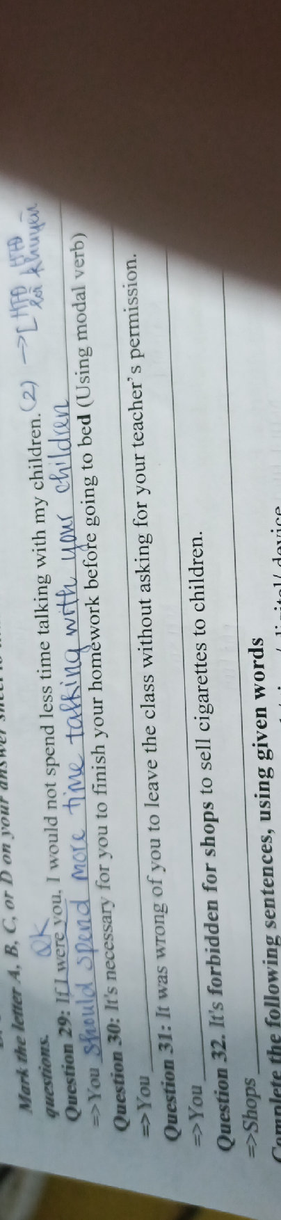 Question 32. It's forbidden for shops to | StudyX