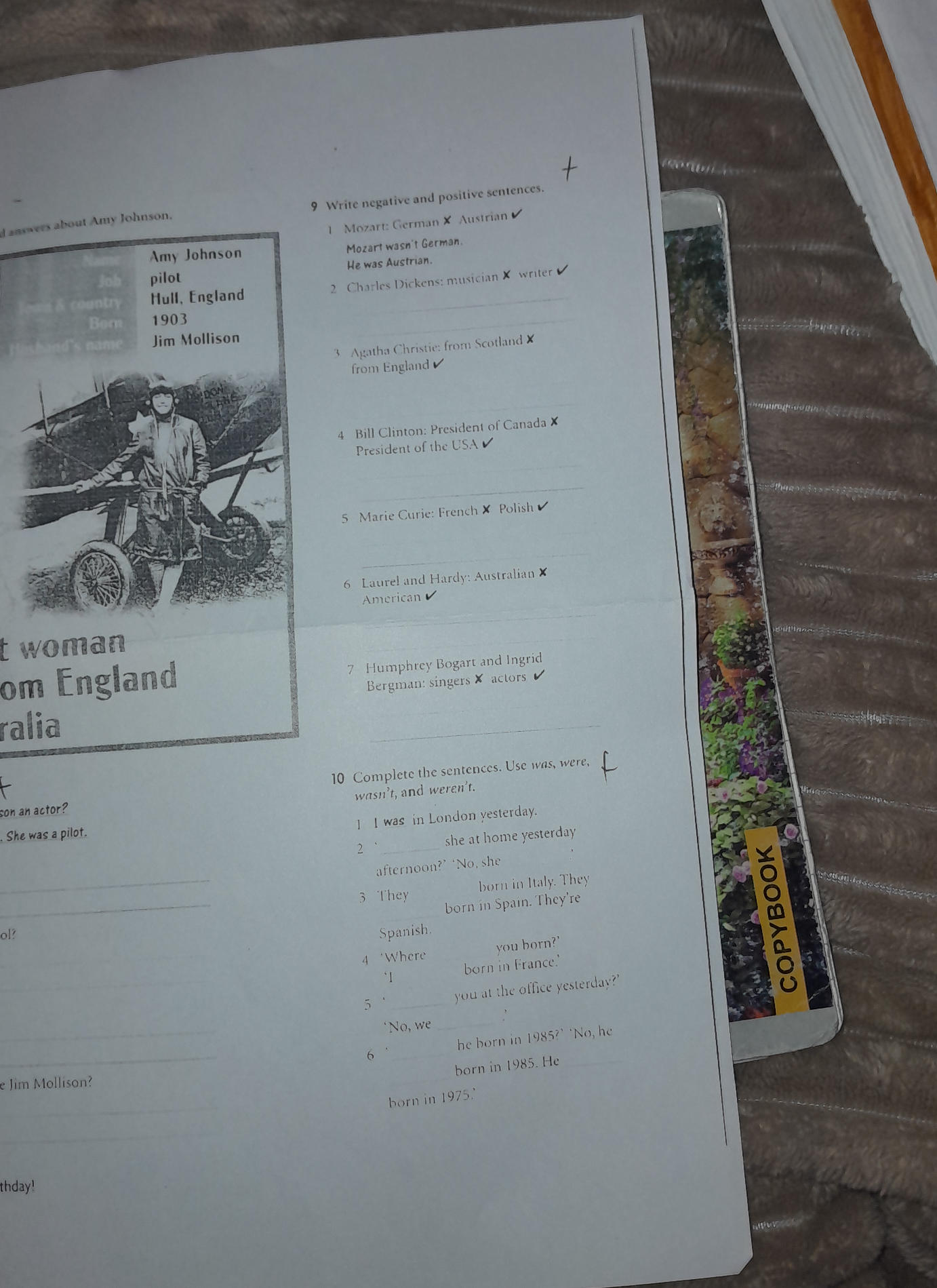 Information about Amy Johnson: Name: Amy | StudyX