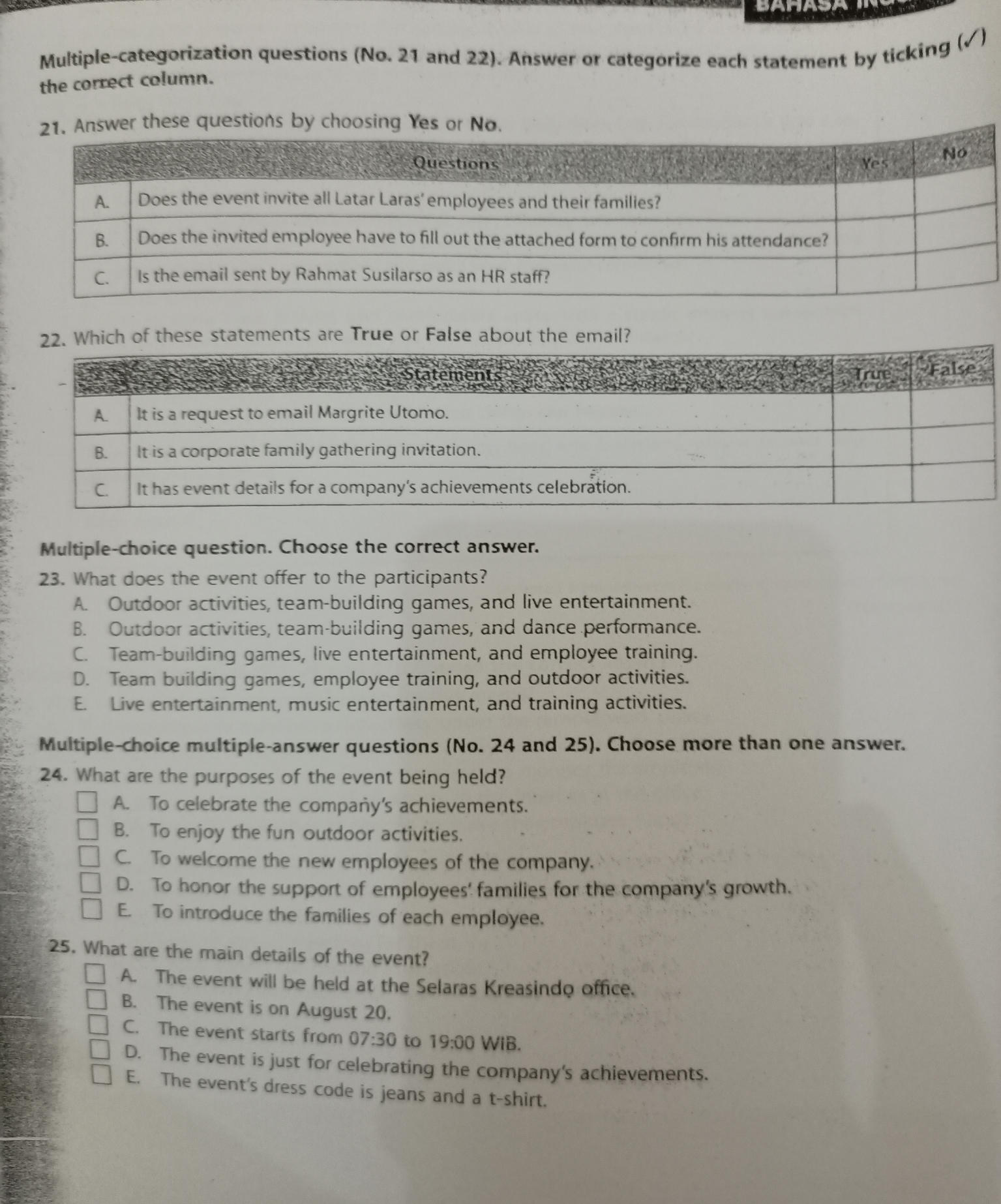 Multiple-choice multiple-answer questions | StudyX