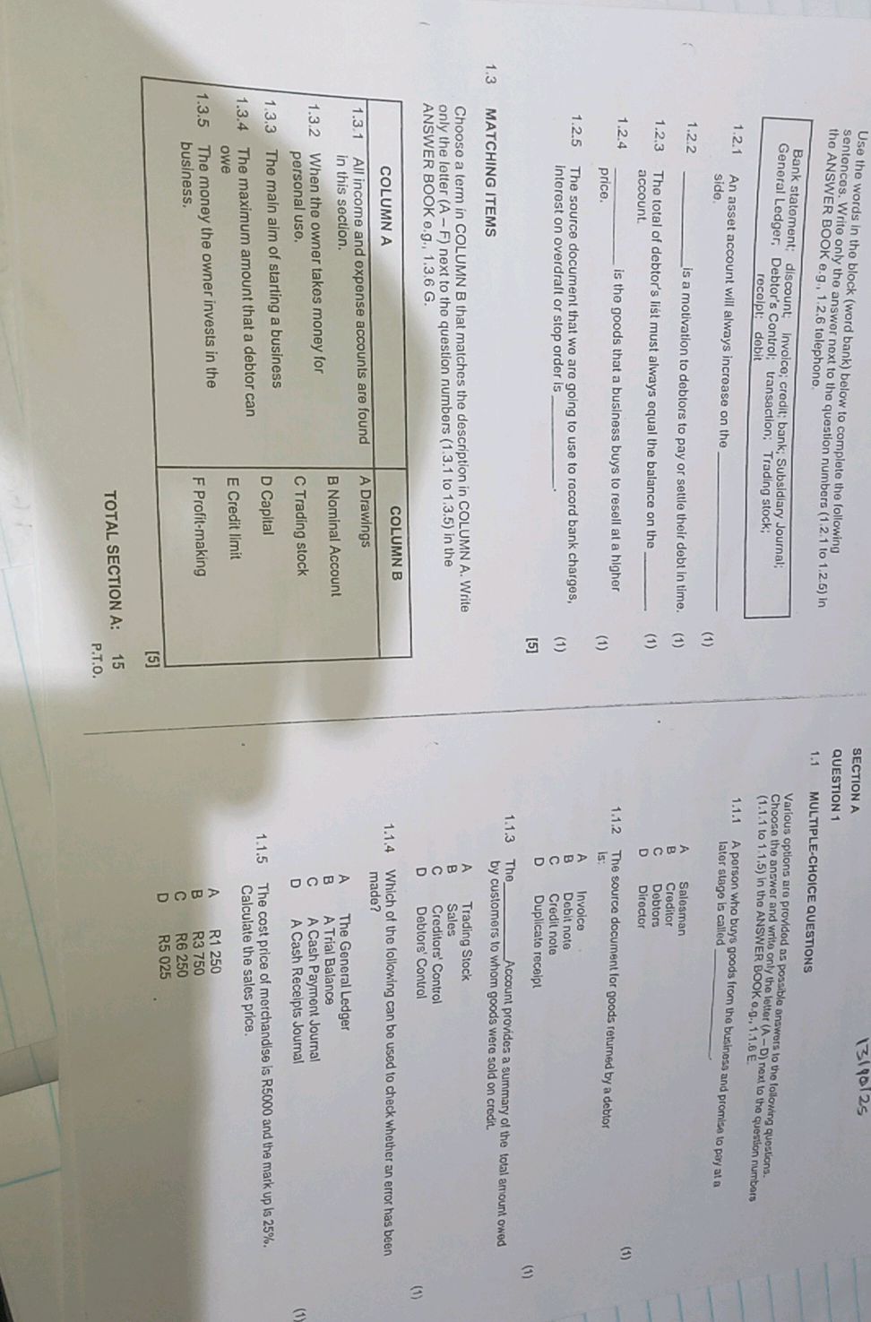 Use the words in the block (word bank) below | StudyX