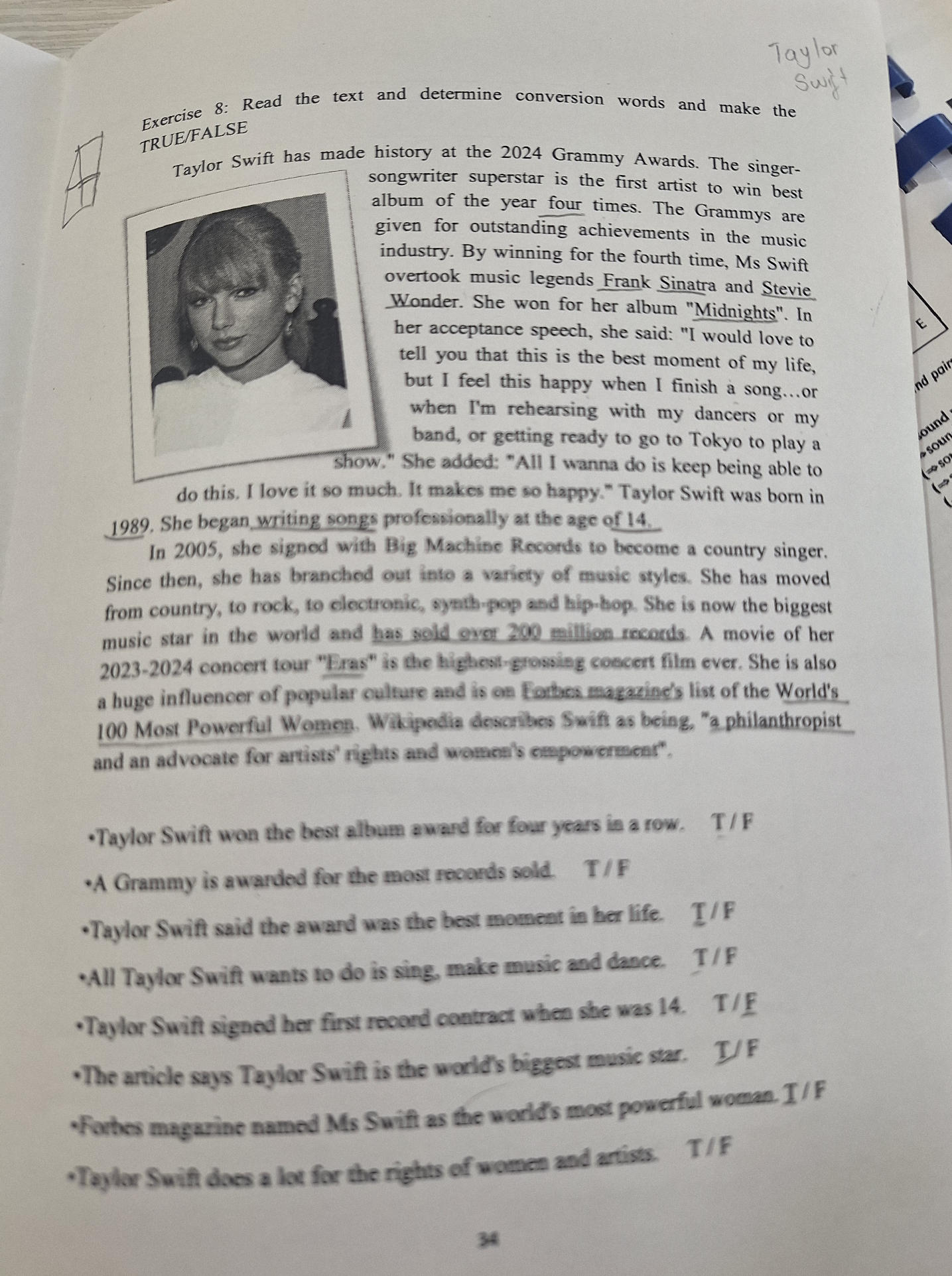 Exercise 8: Read the text and determine | StudyX