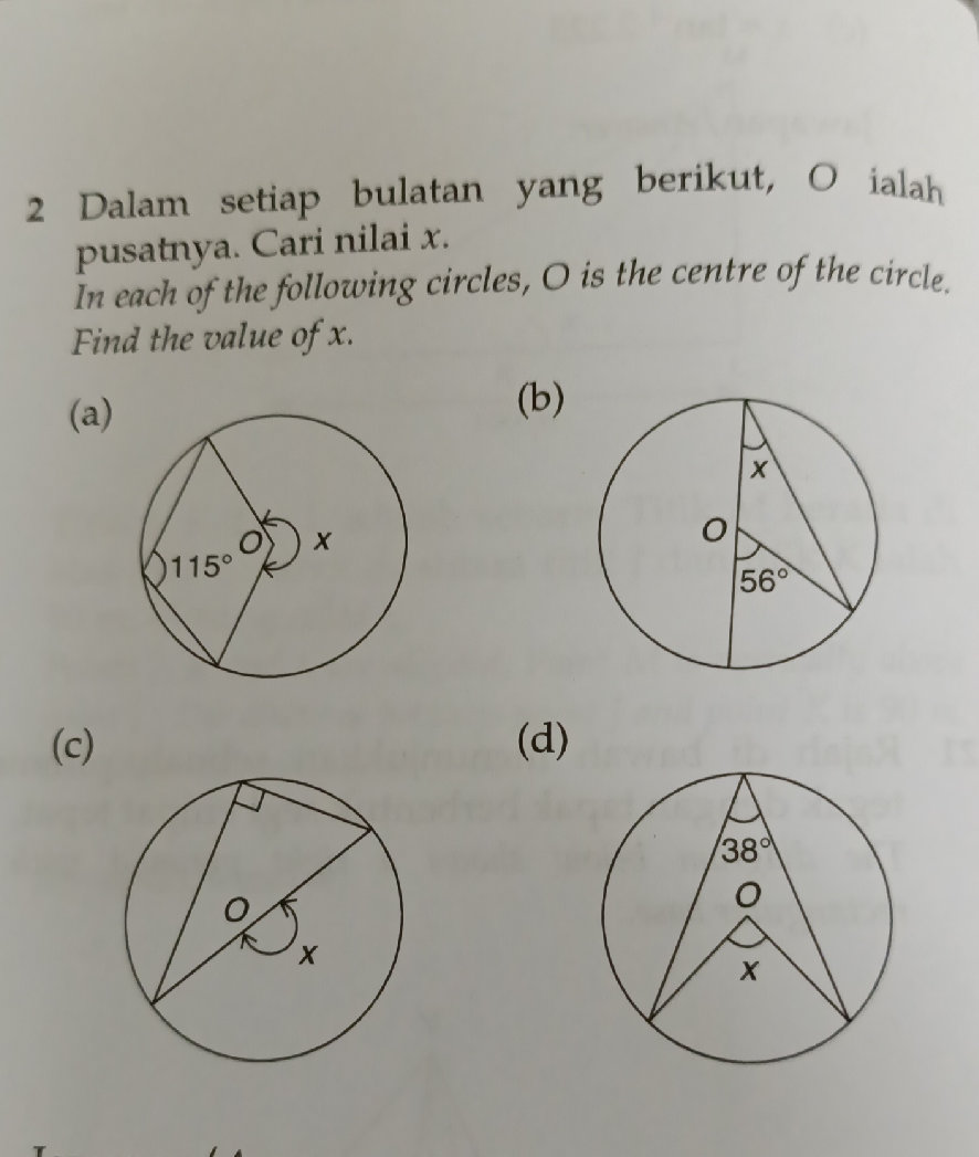 2. Dalam setiap bulatan yang berikut, O | StudyX