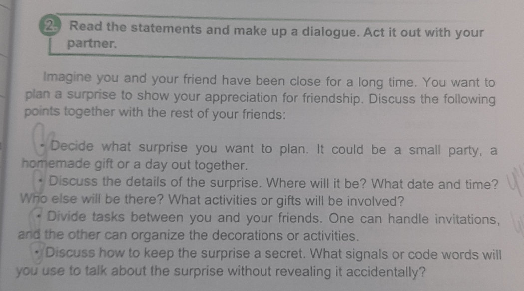 2. Read the statements and make up a | StudyX