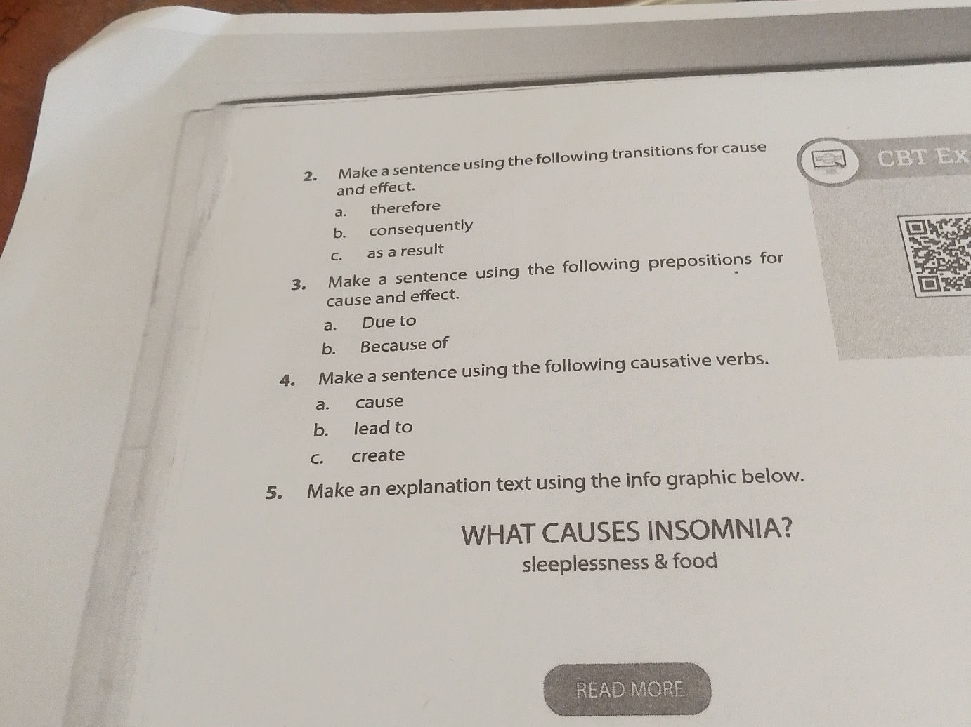 2. Make a sentence using the following | StudyX