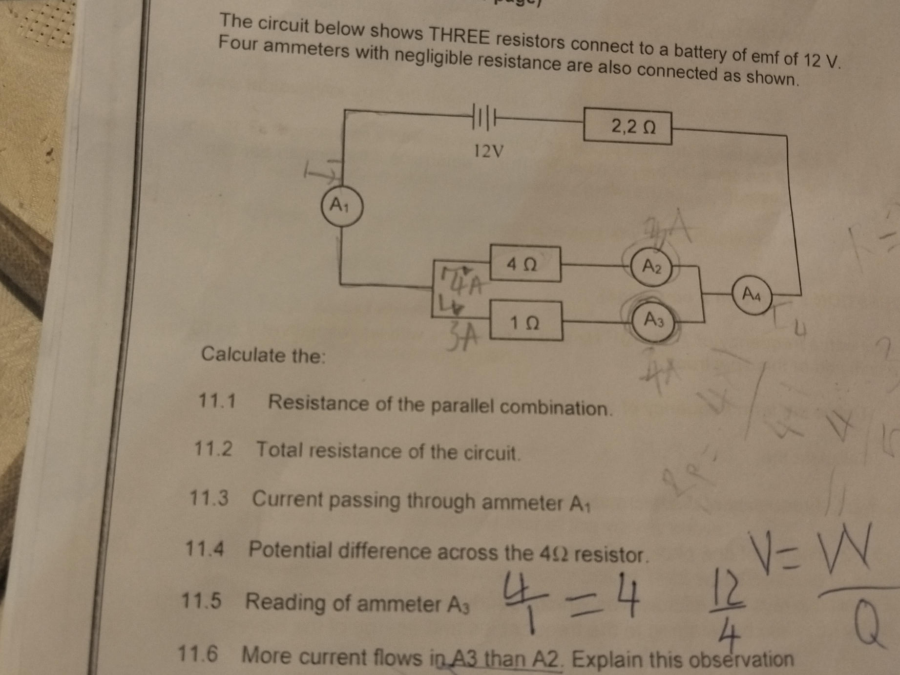 The circuit below shows THREE resistors | StudyX