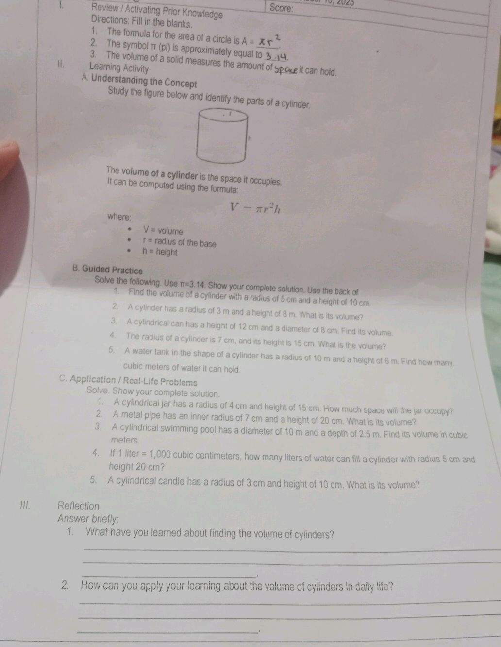 Directions: Fill in the blanks. 1. The | StudyX