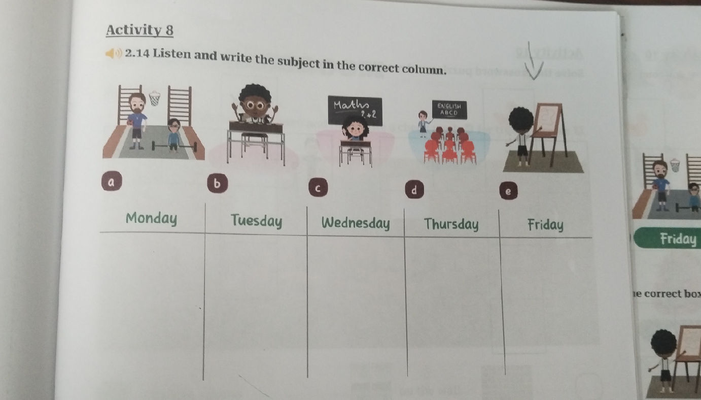 Activity 8 2.14 Listen and write the | StudyX
