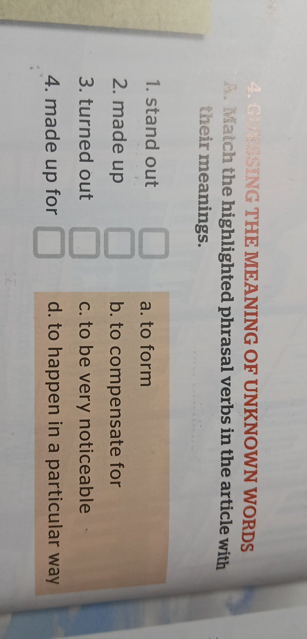 Match the highlighted phrasal verbs in the | StudyX