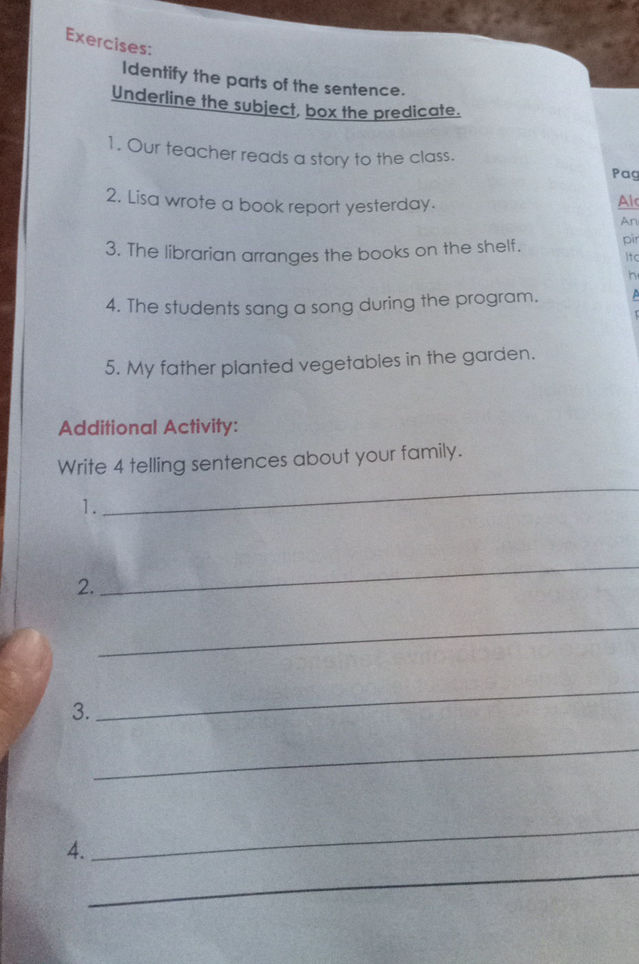 Identify the parts of the sentence. | StudyX