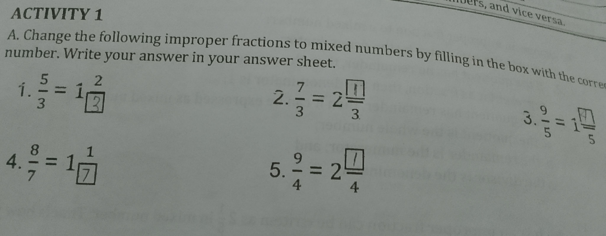 ACTIVITY 1 A. Change the following improper | StudyX