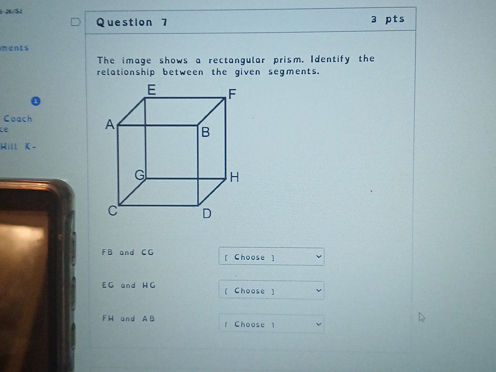 The image shows a rectangular prism. | StudyX