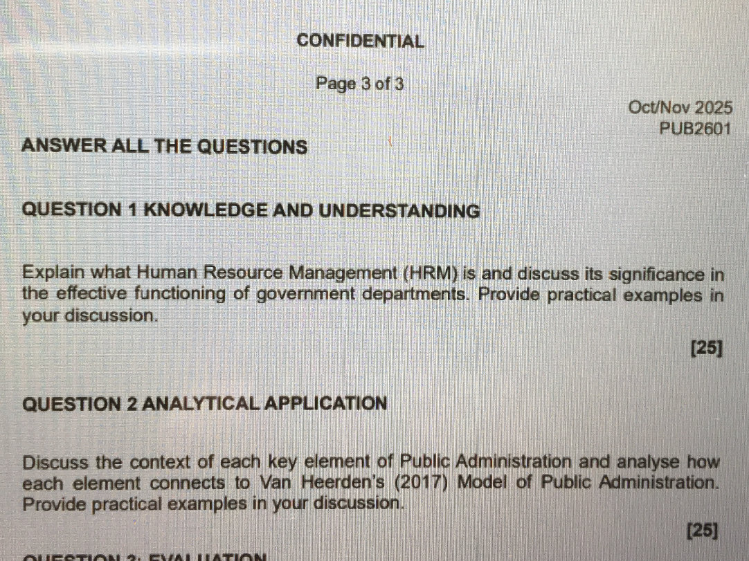 QUESTION 1 KNOWLEDGE AND UNDERSTANDING | StudyX