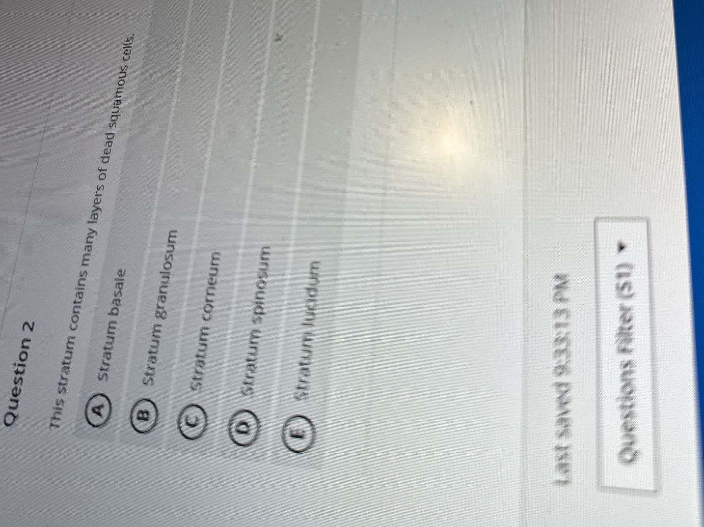 This stratum contains many layers of dead | StudyX