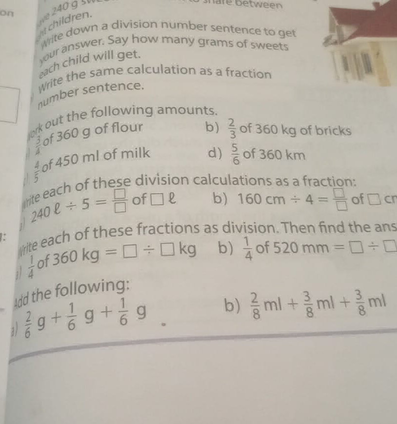 Write each of these fractions as division. | StudyX