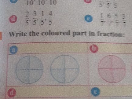 Write the coloured part in fraction: (a) | StudyX