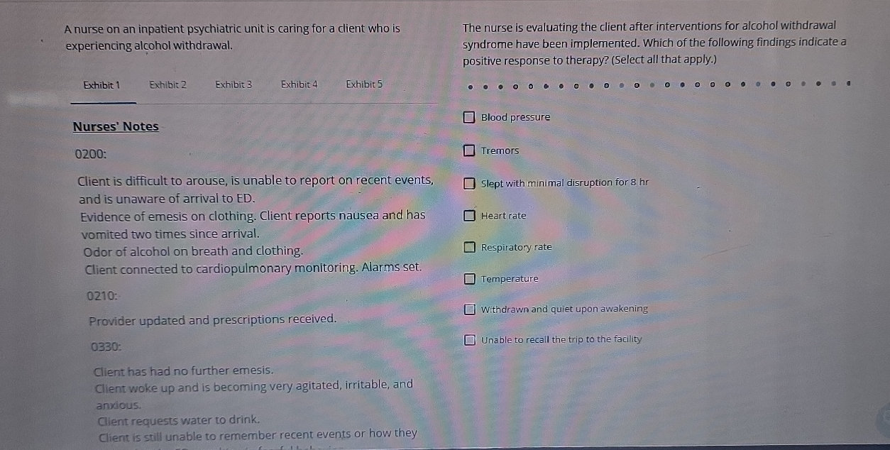 A nurse on an inpatient psychiatric unit is | StudyX