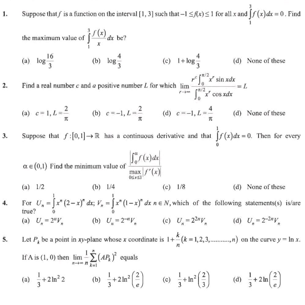 1. Suppose that $f$ is a function on the | StudyX