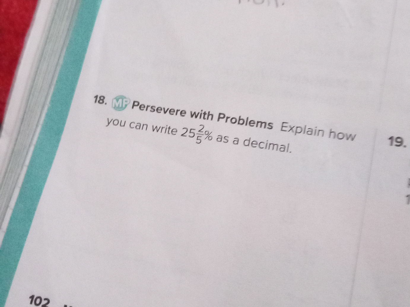 Explain how you can write $25 {2}{5}\%$ as a | StudyX