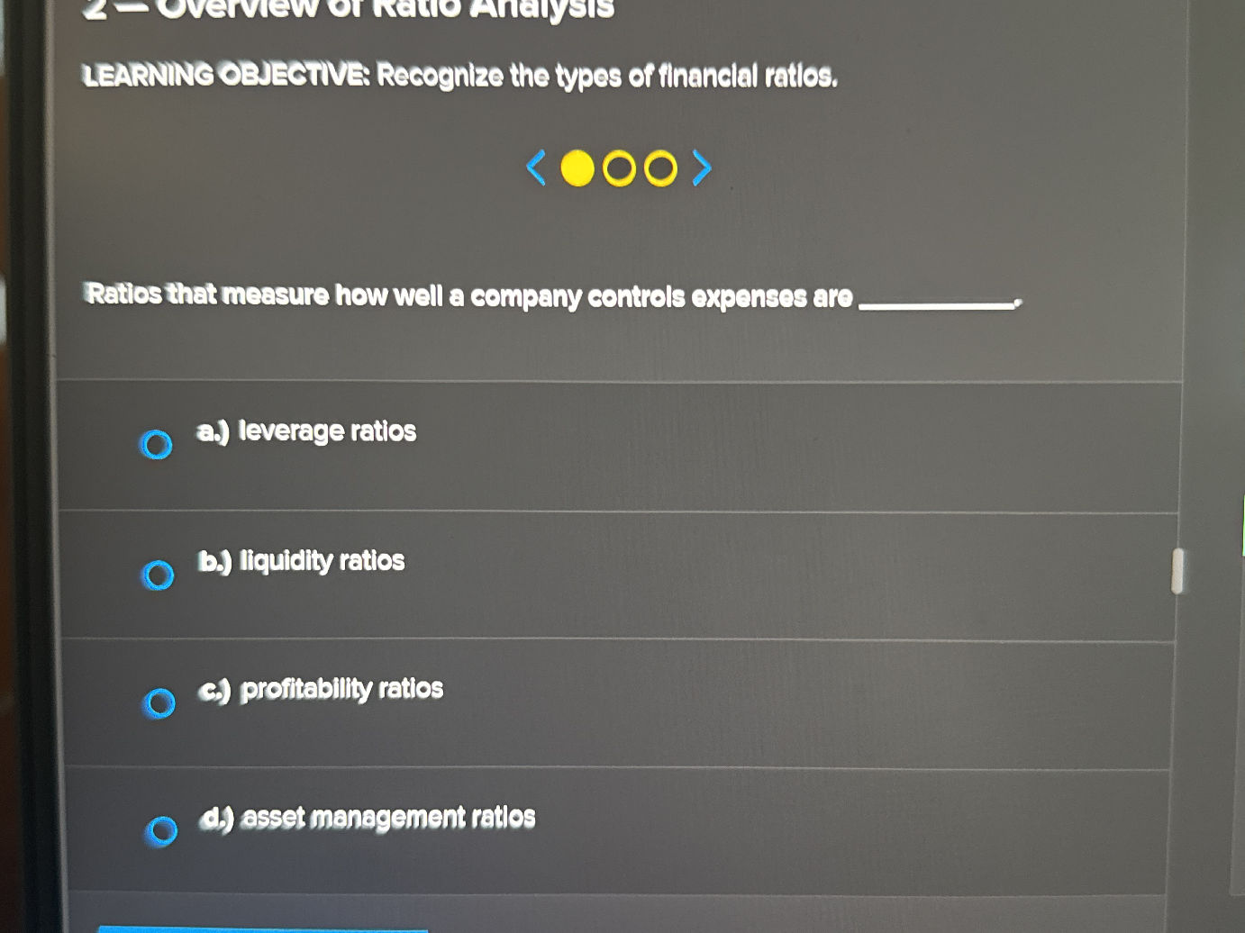 Ratios that measure how well a company | StudyX