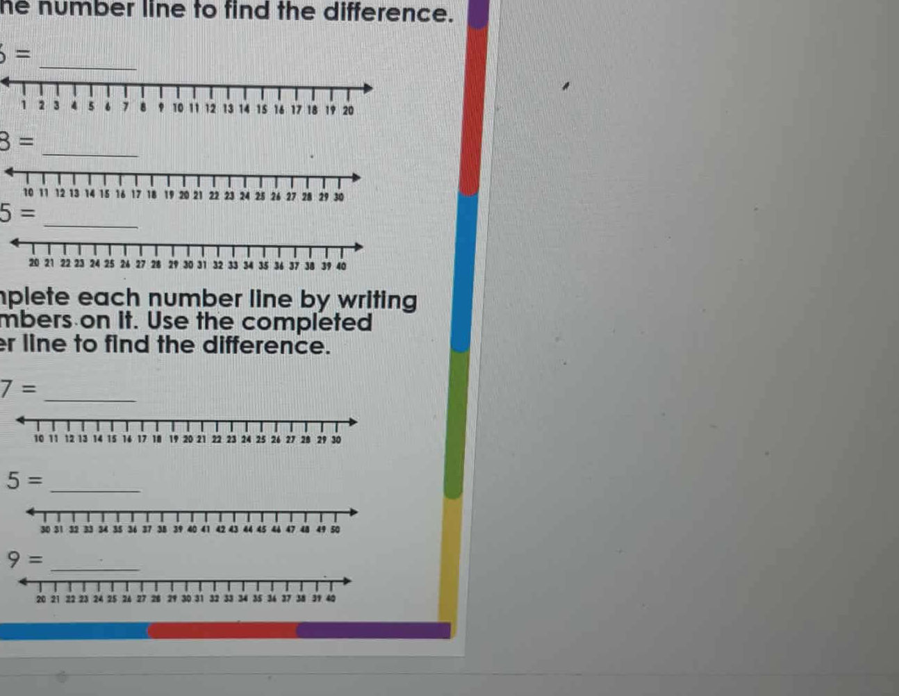 he number line to find the difference. 6 = | StudyX