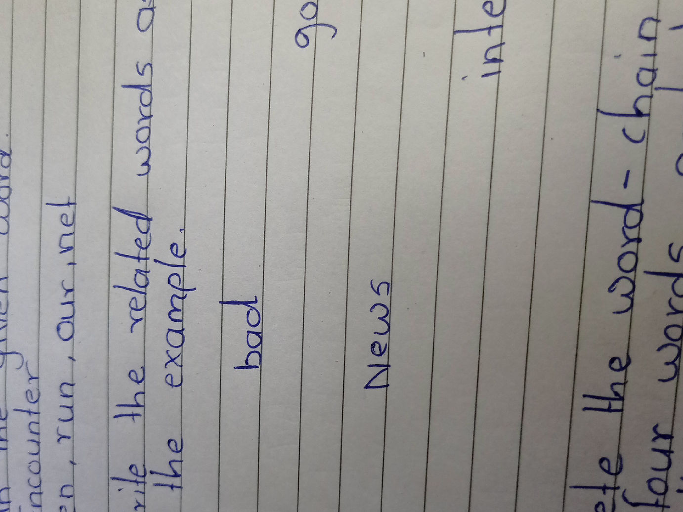 Write the related words as the example. | StudyX