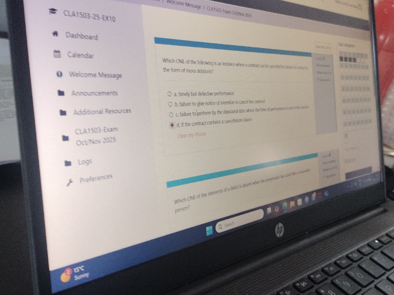 Which ONE of the following is an instance | StudyX