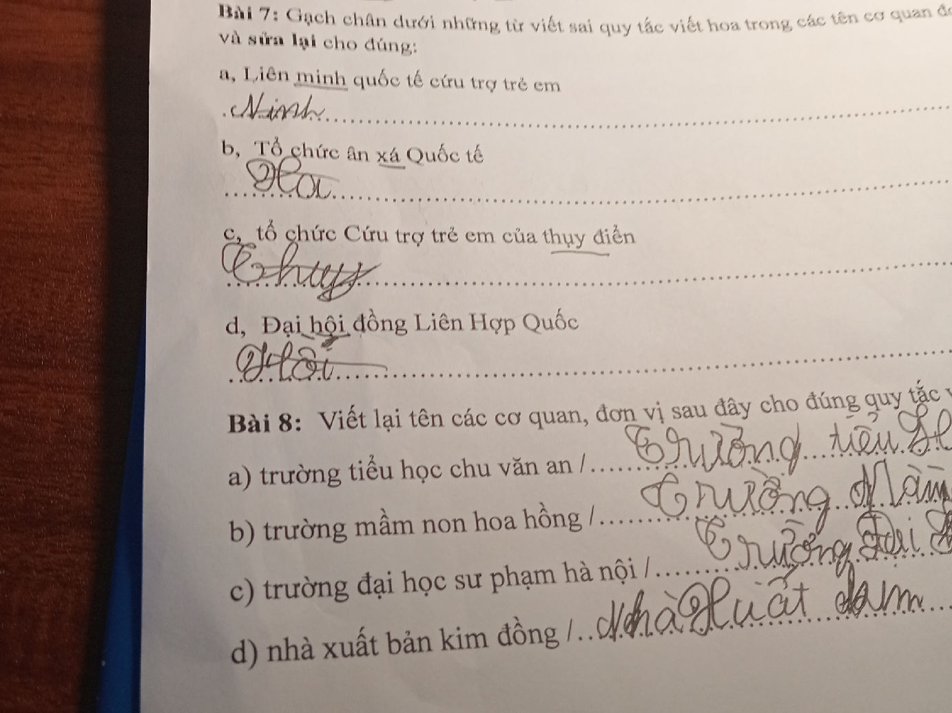 Bài 7: Gạch chân dưới những từ viết sai quy | StudyX