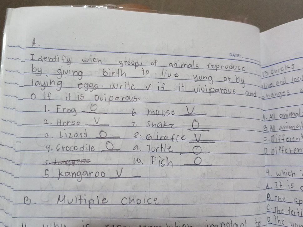 A. Identify wich groups of animals reproduce | StudyX
