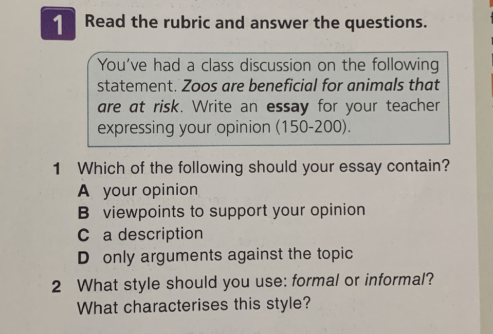 Read the rubric and answer the questions. | StudyX