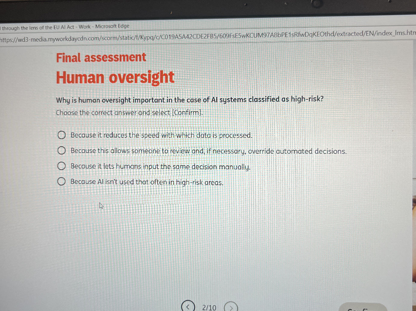 Why is human oversight important in the case | StudyX