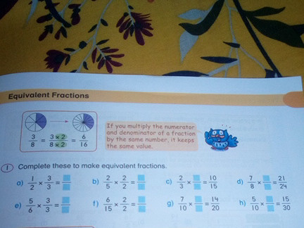 Equivalent Fractions Example: $$ {3}{8} = | StudyX