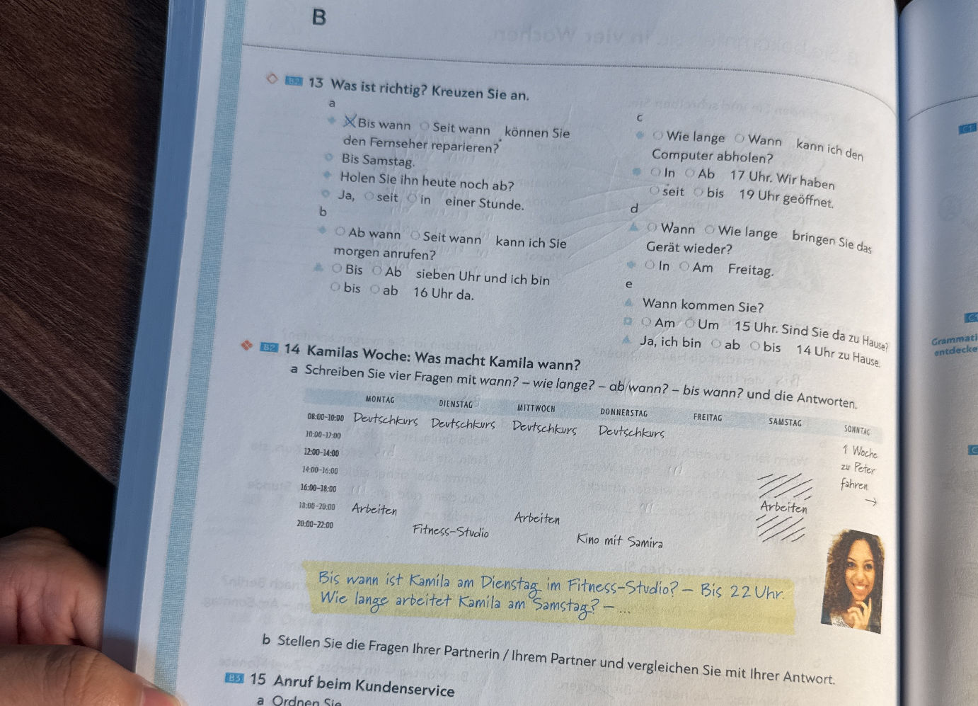 13 Was ist richtig? Kreuzen Sie an. a XBis | StudyX