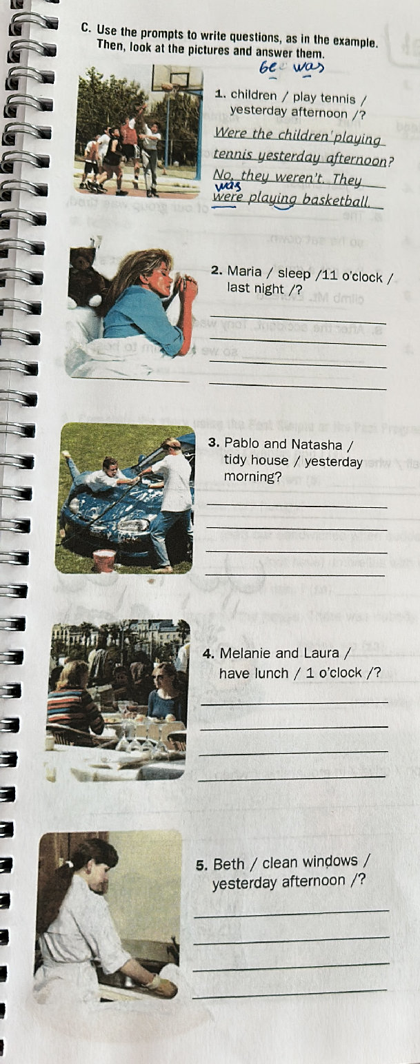 C. Use the prompts to write questions, as in | StudyX