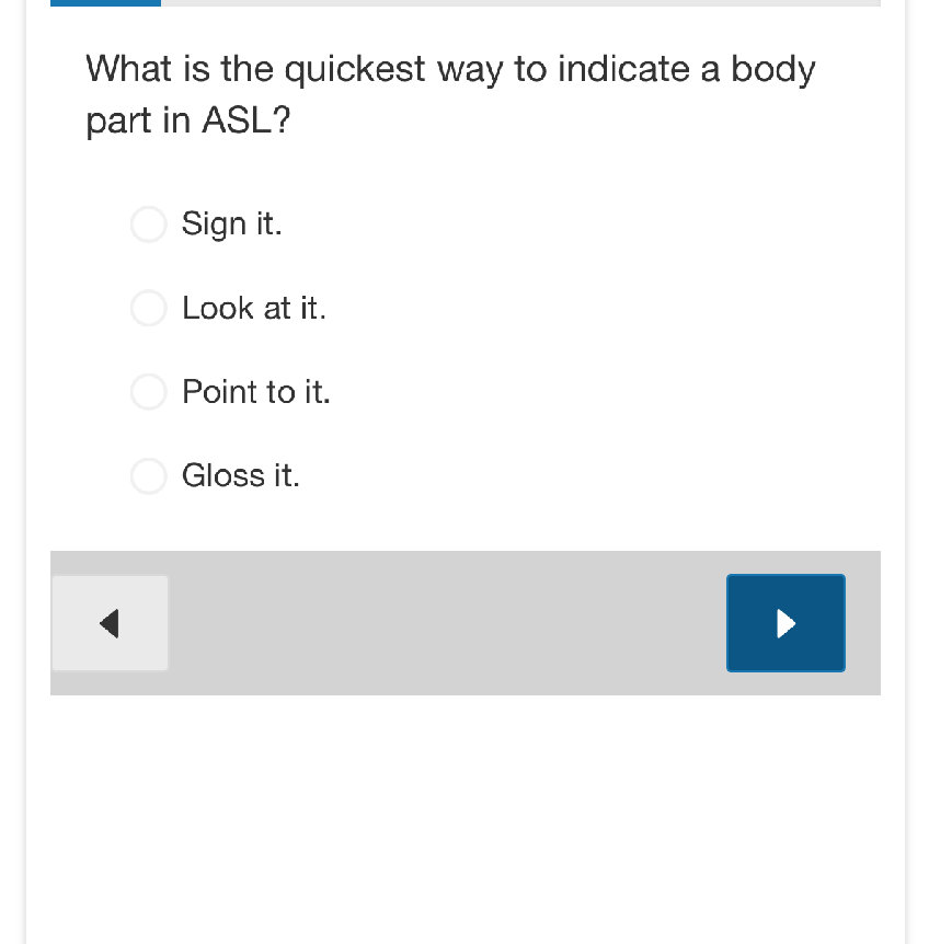 What is the quickest way to indicate a body | StudyX