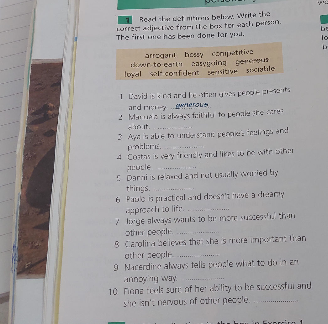 Read the definitions below. Write the | StudyX