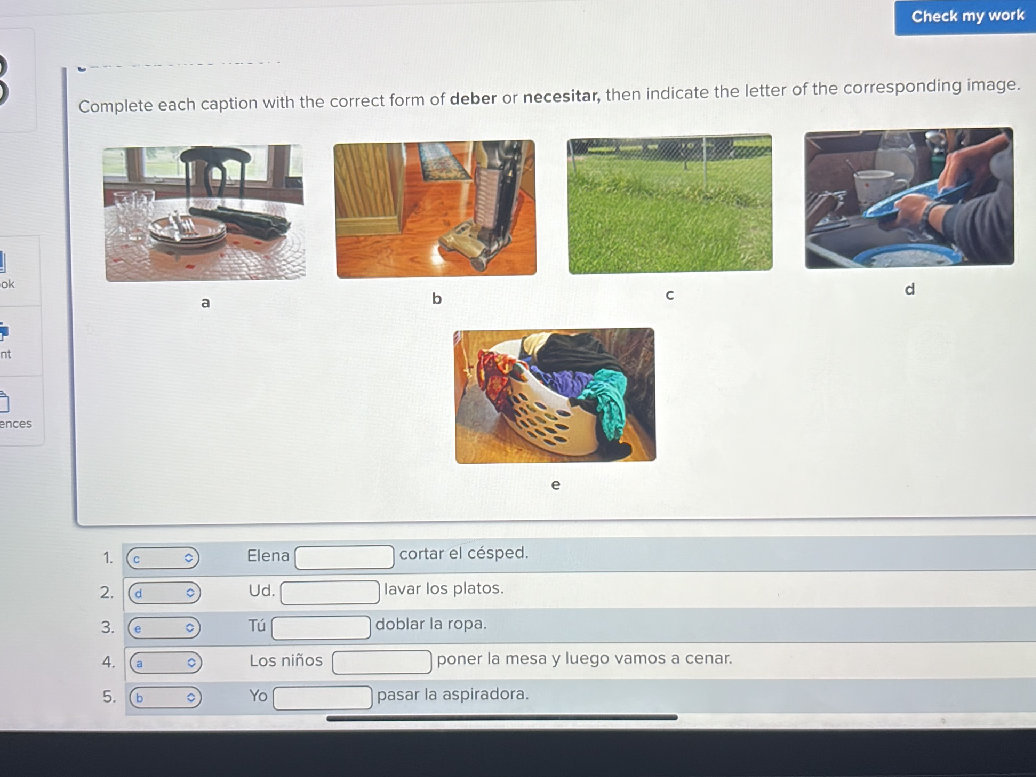 Complete each caption with the correct form | StudyX