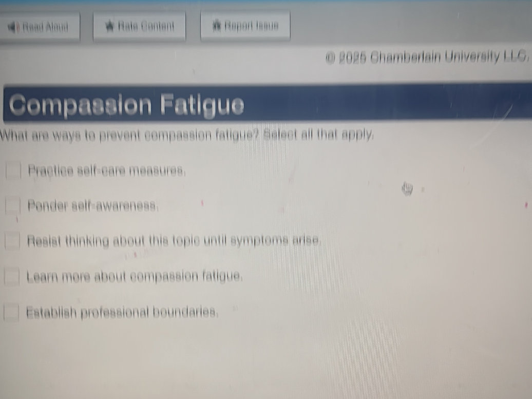 Compassion Fatigue What are ways to prevent | StudyX