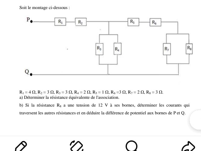 Soit le montage ci-dessous : P Q [Circuit | StudyX