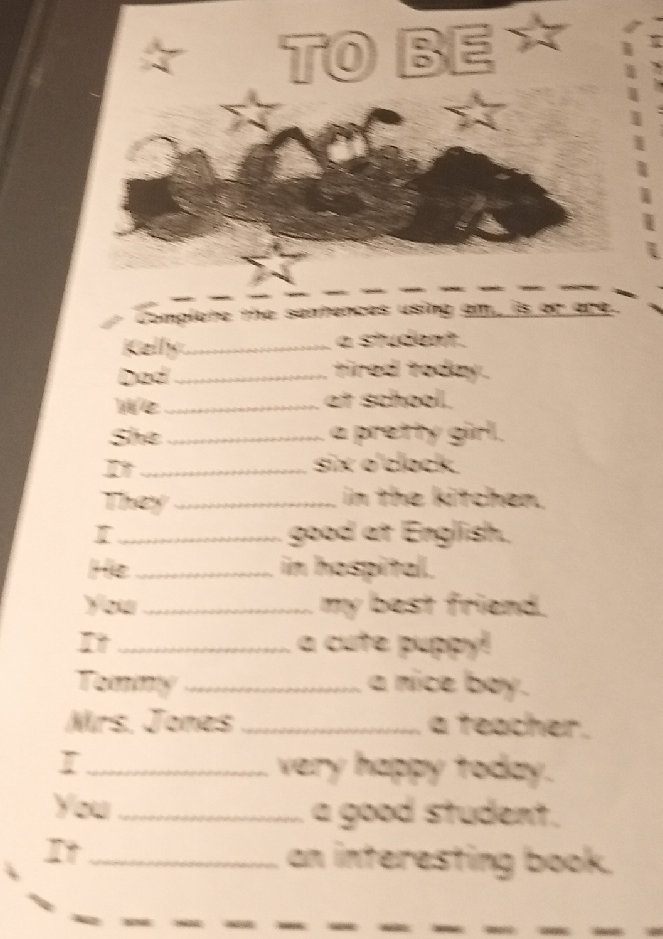 Complete the sentences using am, is or are. | StudyX