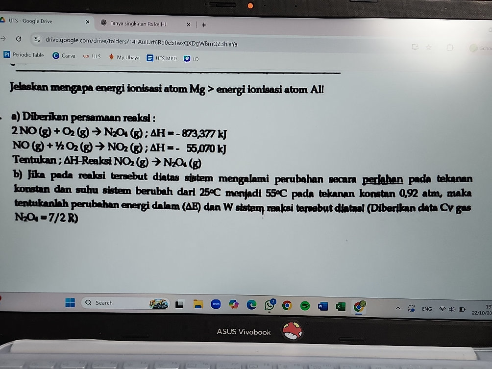Jelaskan mengapa energi ionisasi atom Mg > | StudyX