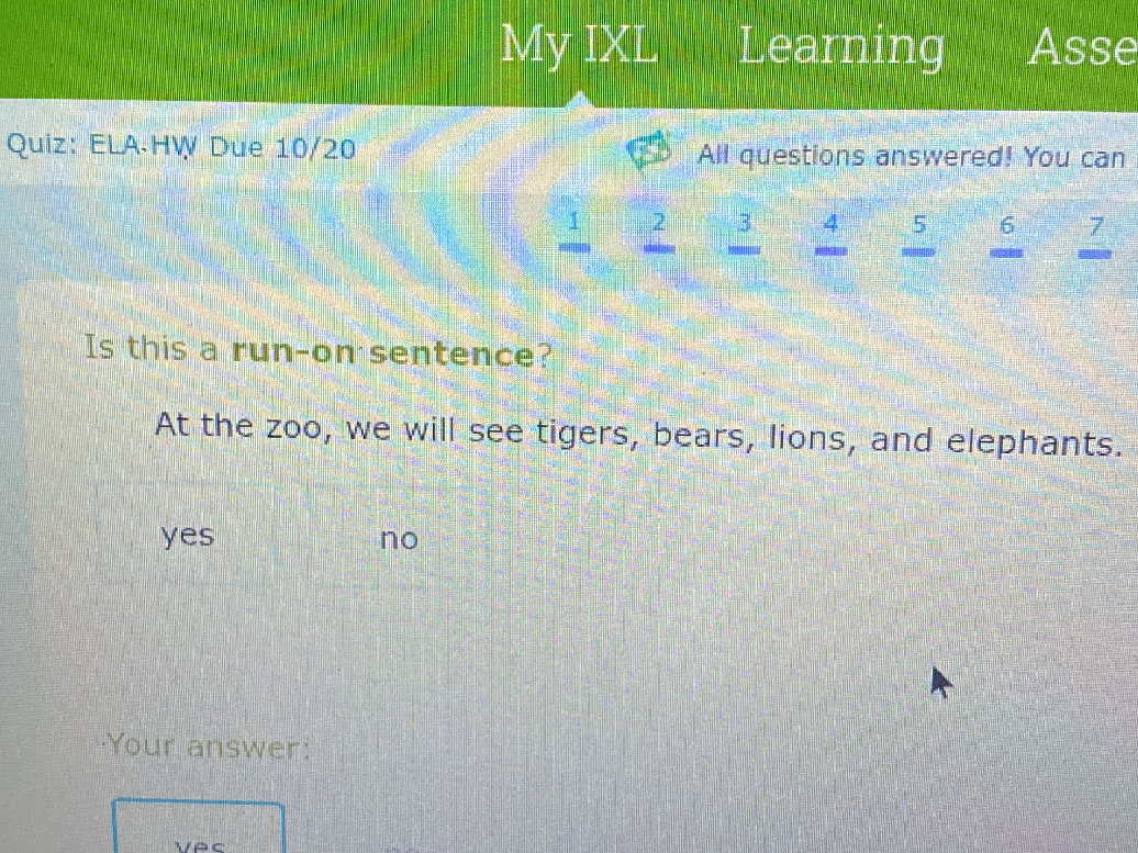 Is this a run-on sentence? At the zoo, we | StudyX