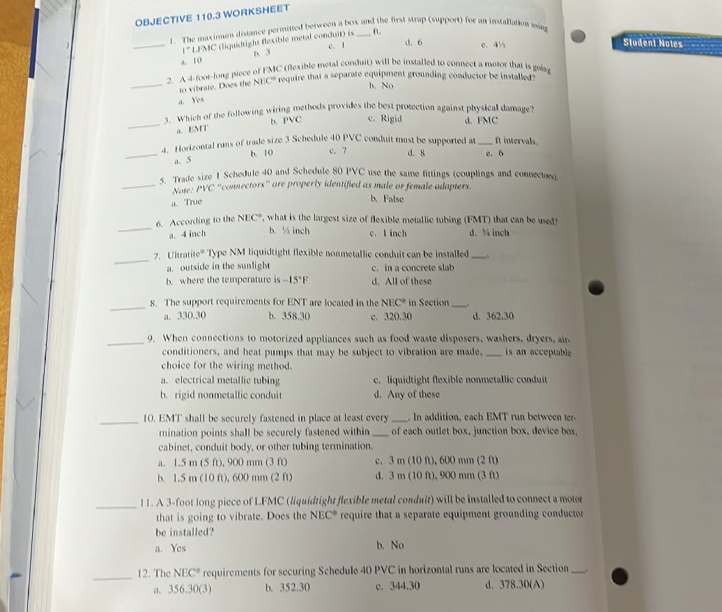 6. According to the NEC®, what is the | StudyX
