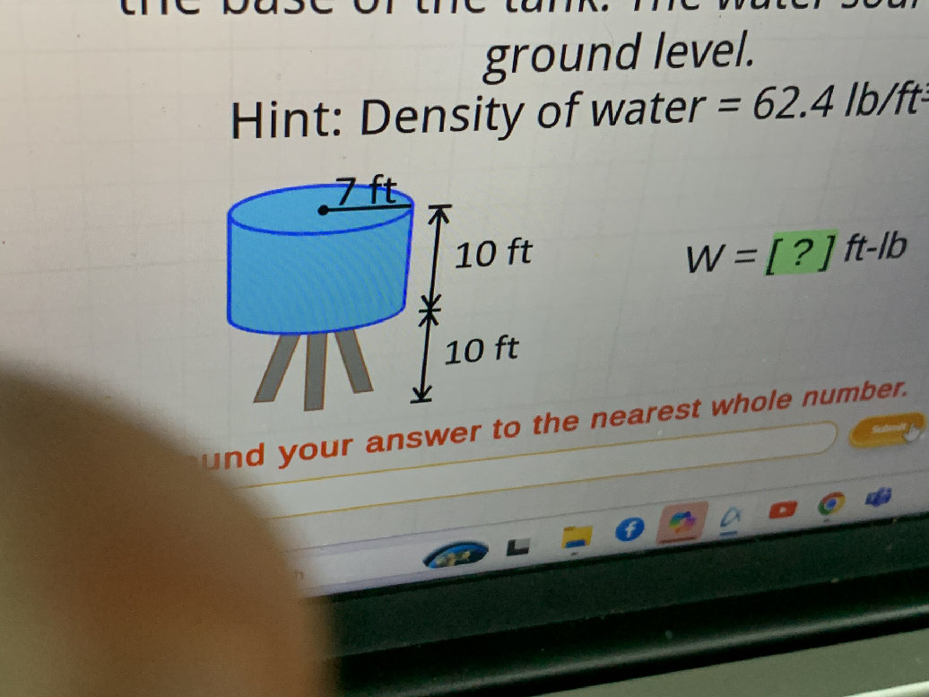 A cylindrical water tank is supported by | StudyX