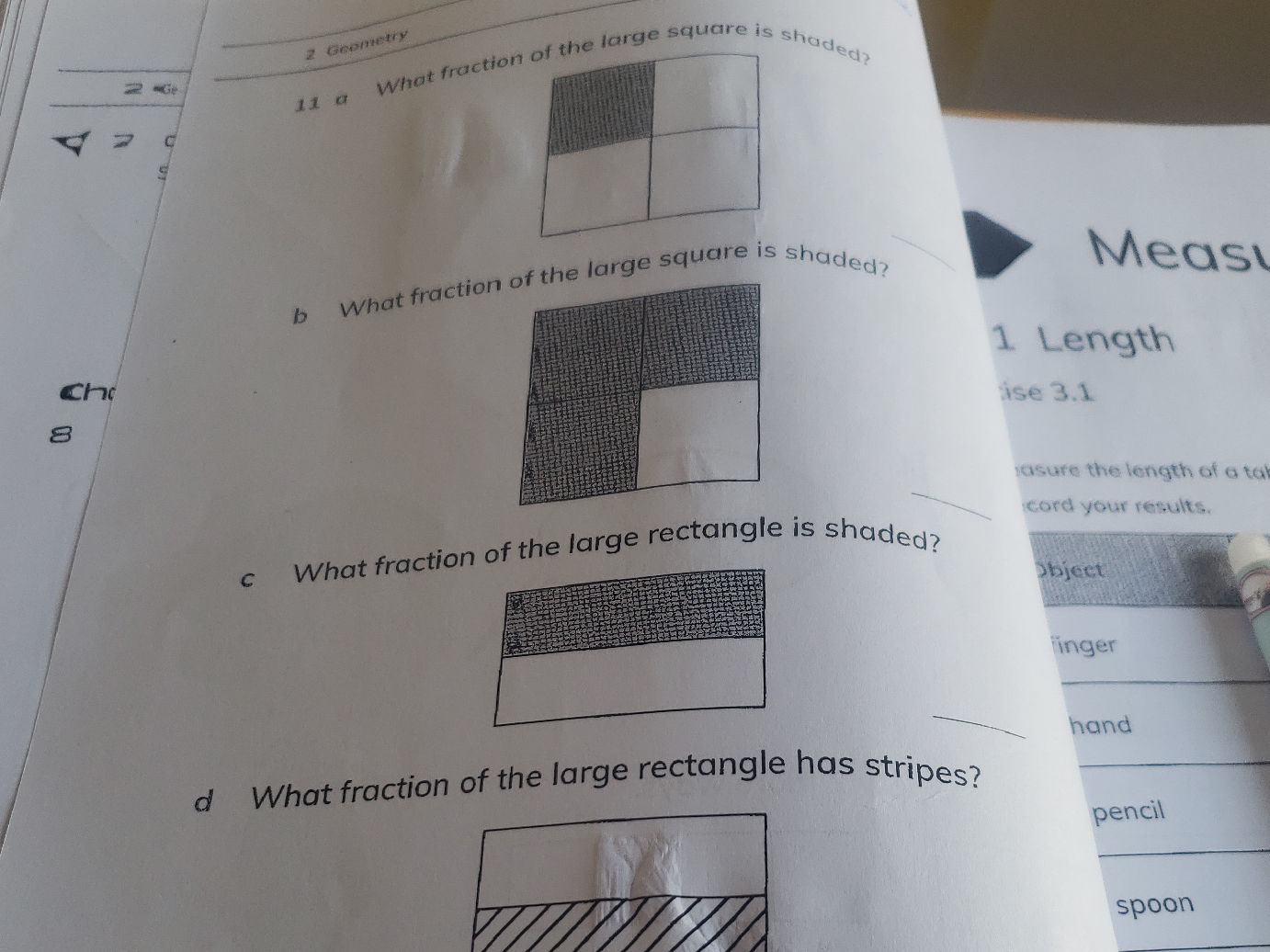 a What fraction of the large square is | StudyX