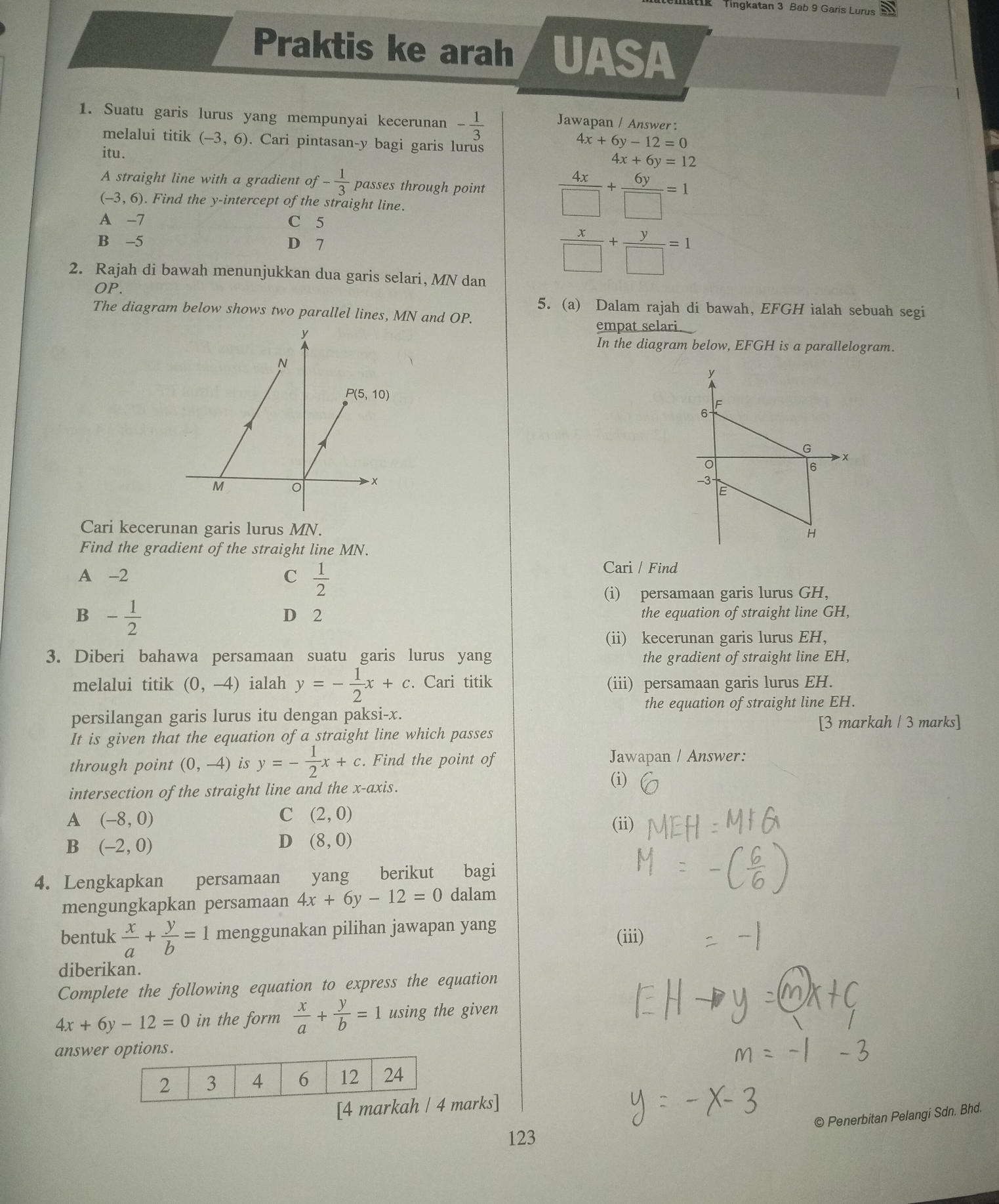 Rajah di bawah menunjukkan dua garis selari, | StudyX