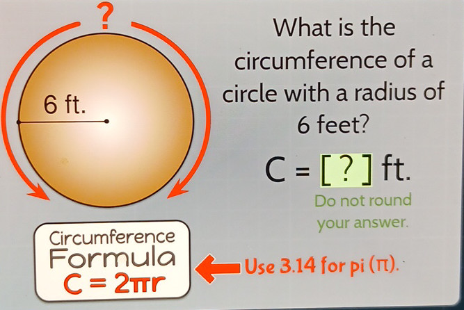 What is the circumference of a circle with a | StudyX