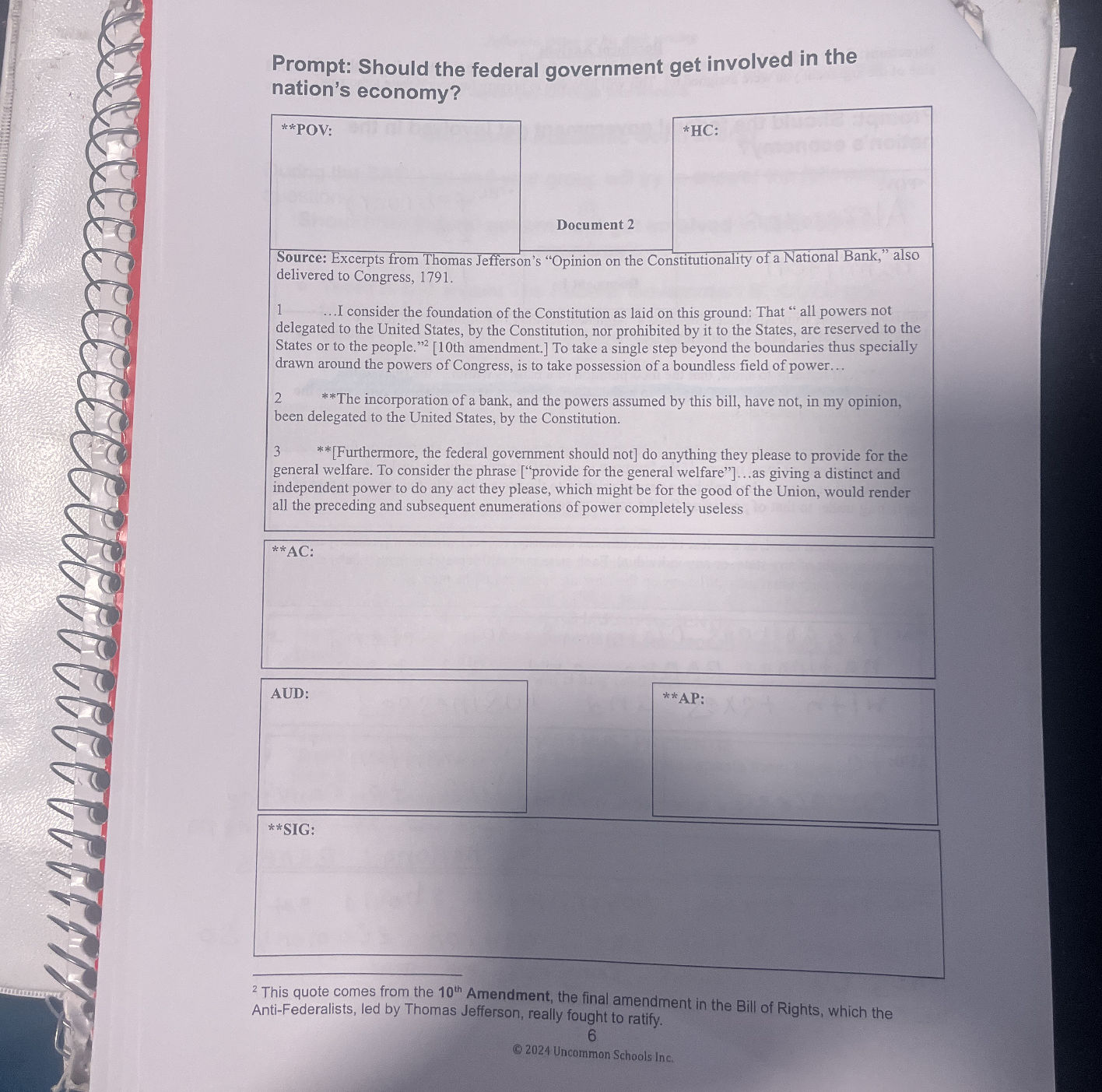 Prompt: Should the federal government get | StudyX