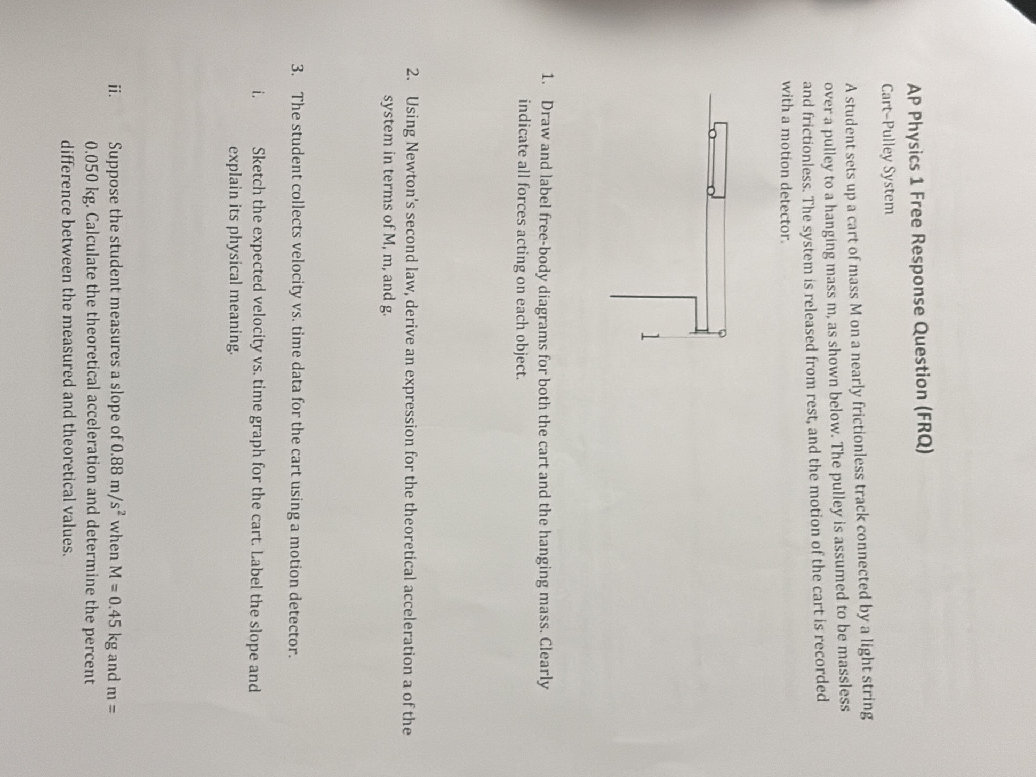 AP Physics 1 Free Response Question (FRQ) | StudyX